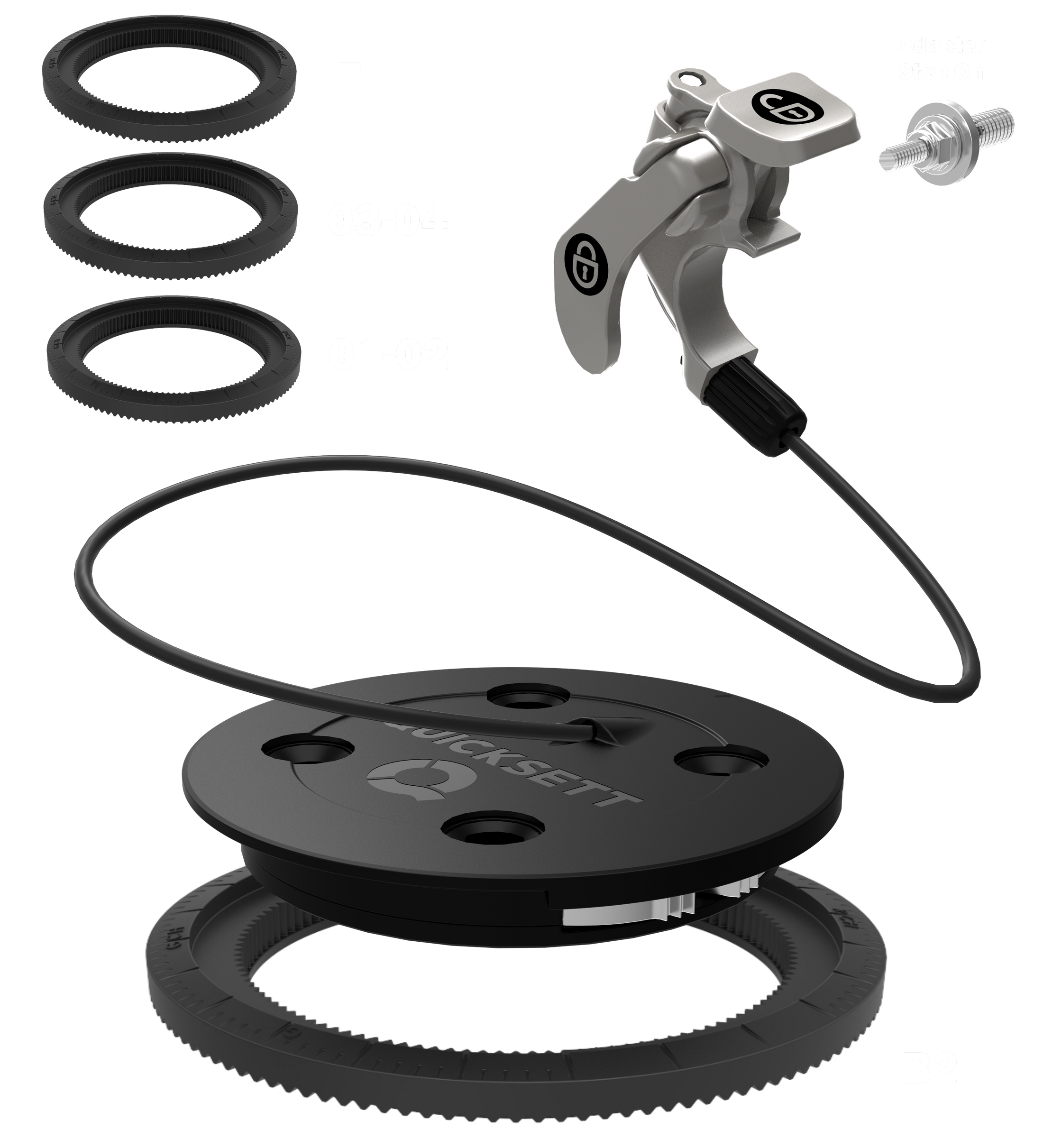 QuickSett: Rotating disc for snowboard binding – Black-Line