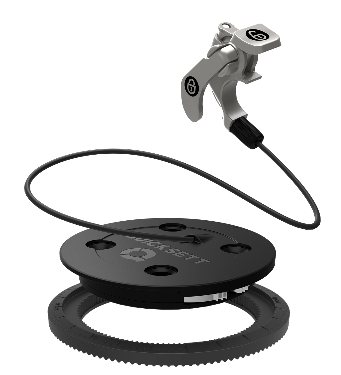 QuickSett: Rotating disc for snowboard binding – Black-Line