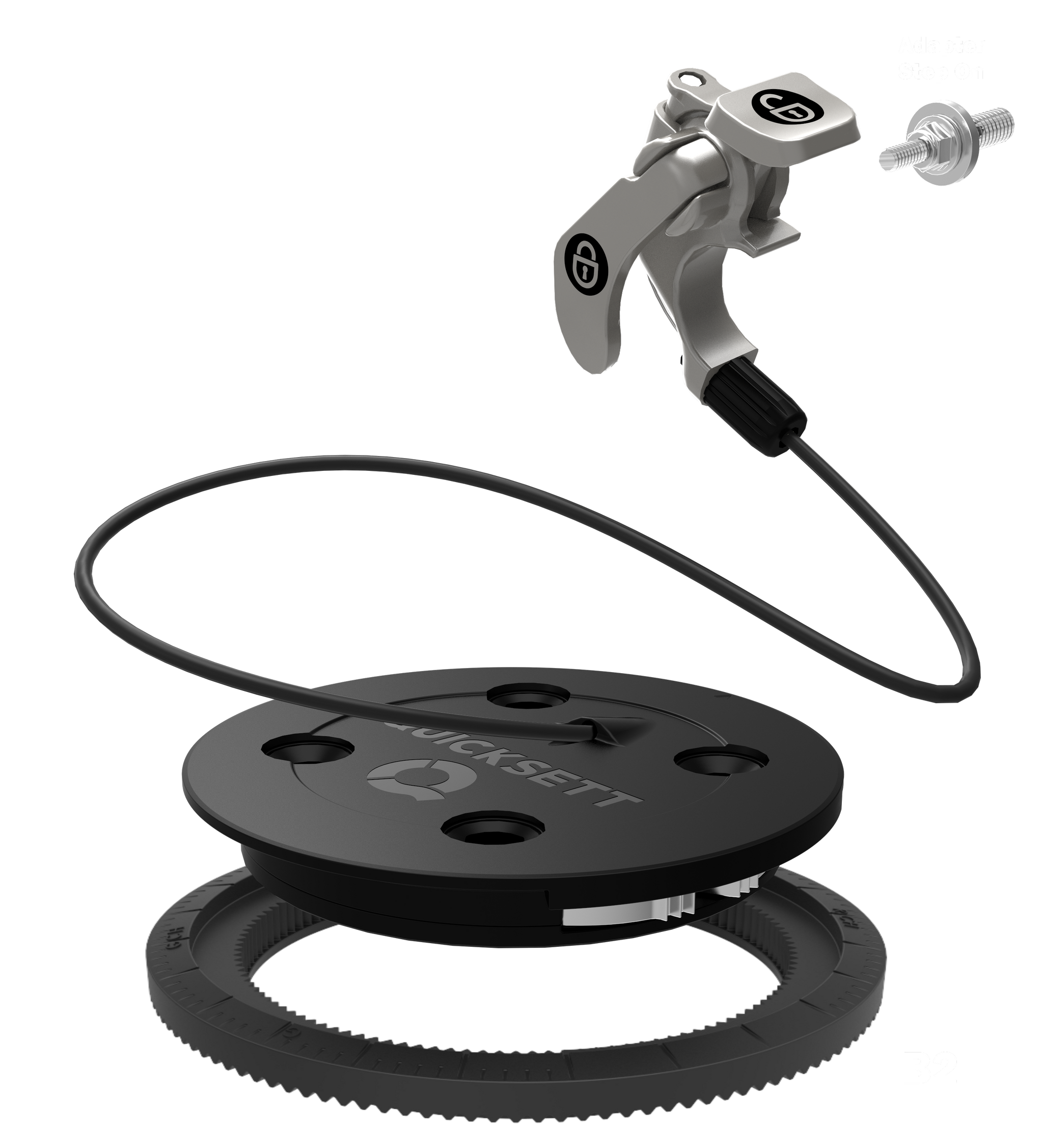 QuickSett: Rotating disc for snowboard binding – Black-Line